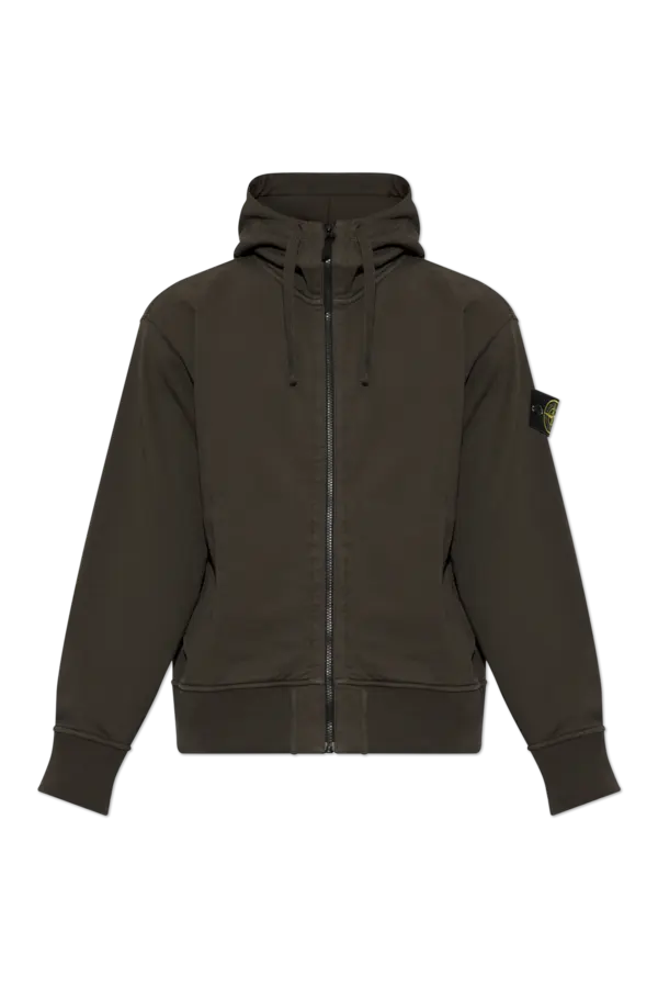 Stone Island Sweatshirt With Logo Patch - Green