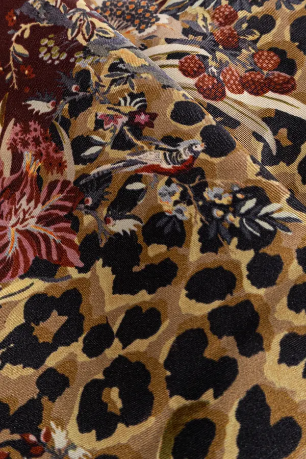 Etro Silk Scarf With Animal Motif