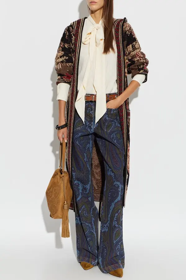 Etro Patterned Cardigan With Belt