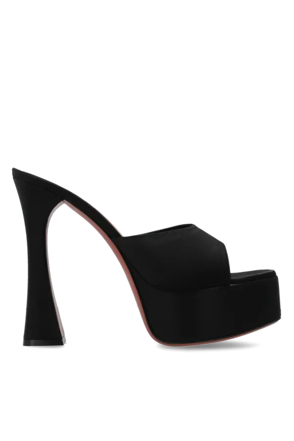 Amina Muaddi Platform Slides ‘dalida - Black