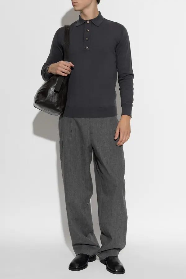 Eleventy Long-sleeve Polo