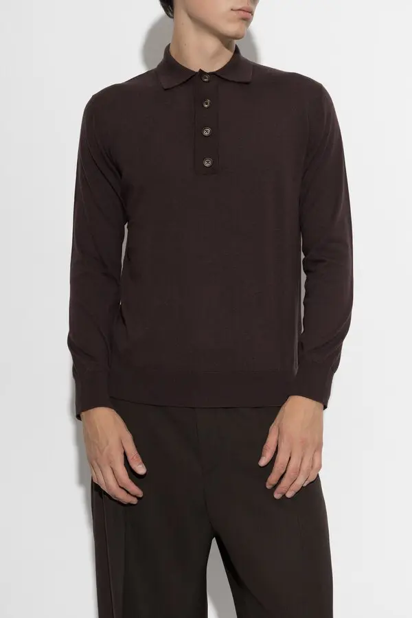 Eleventy Long-sleeve Polo