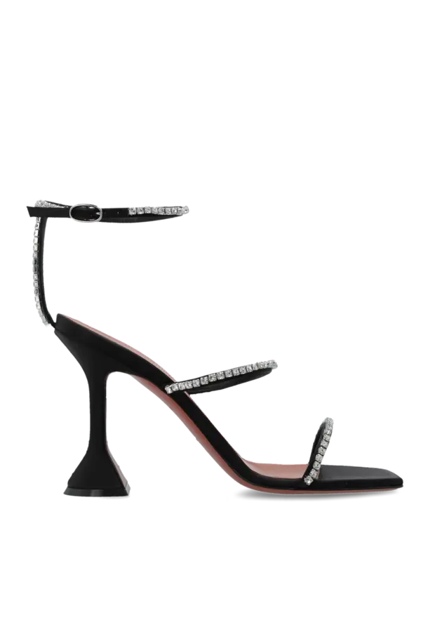 Amina Muaddi Gilda’ Heeled Sandals - Black