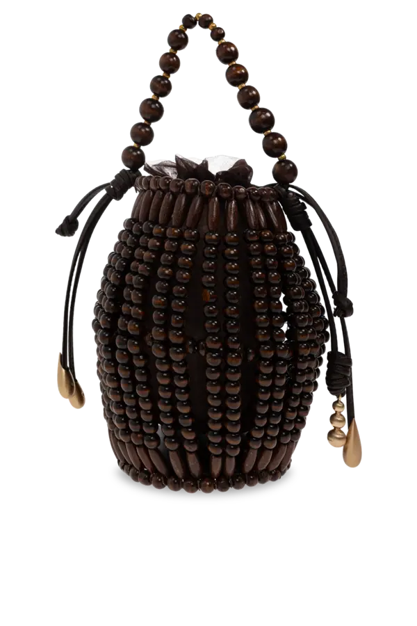 Cult Gaia Lanterna" Beaded Bucket Bag