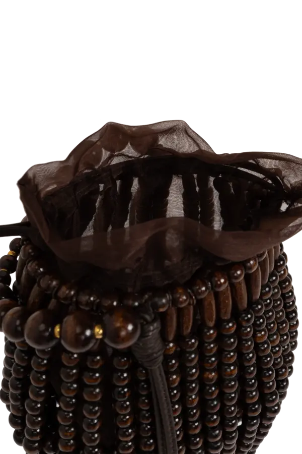 Cult Gaia Lanterna" Beaded Bucket Bag
