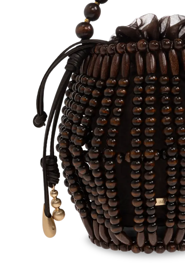 Cult Gaia Lanterna" Beaded Bucket Bag