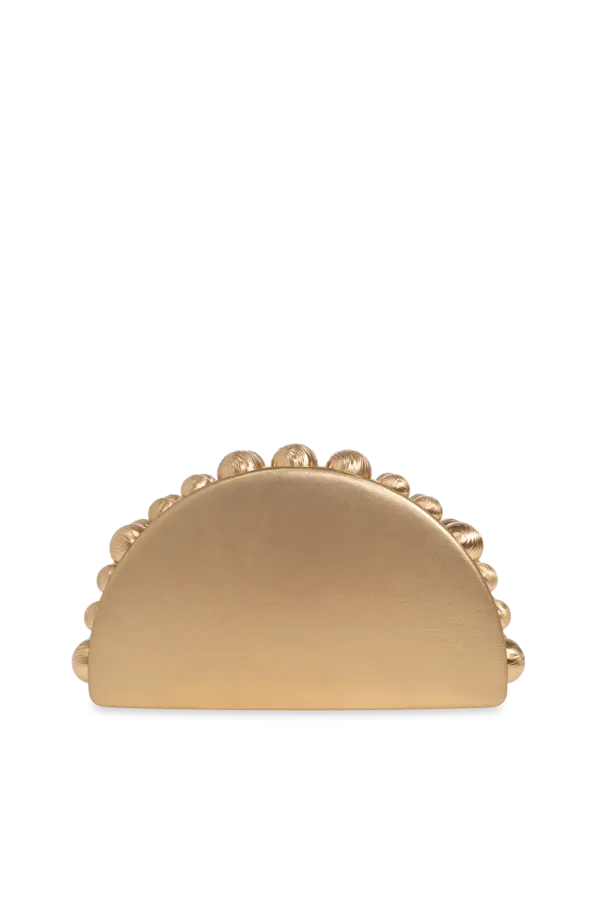Cult Gaia Gili Leather Clutch - Gold