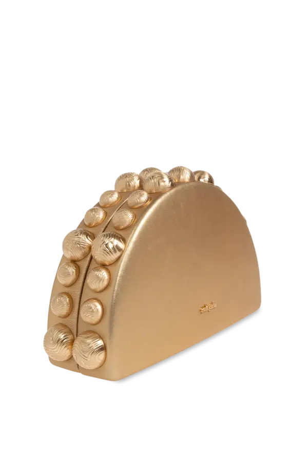 Cult Gaia Gili Leather Clutch - Gold
