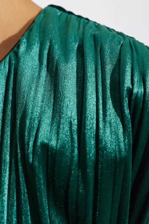 FORTE_FORTE Pleated Sleeveless Top In Emerald - Green