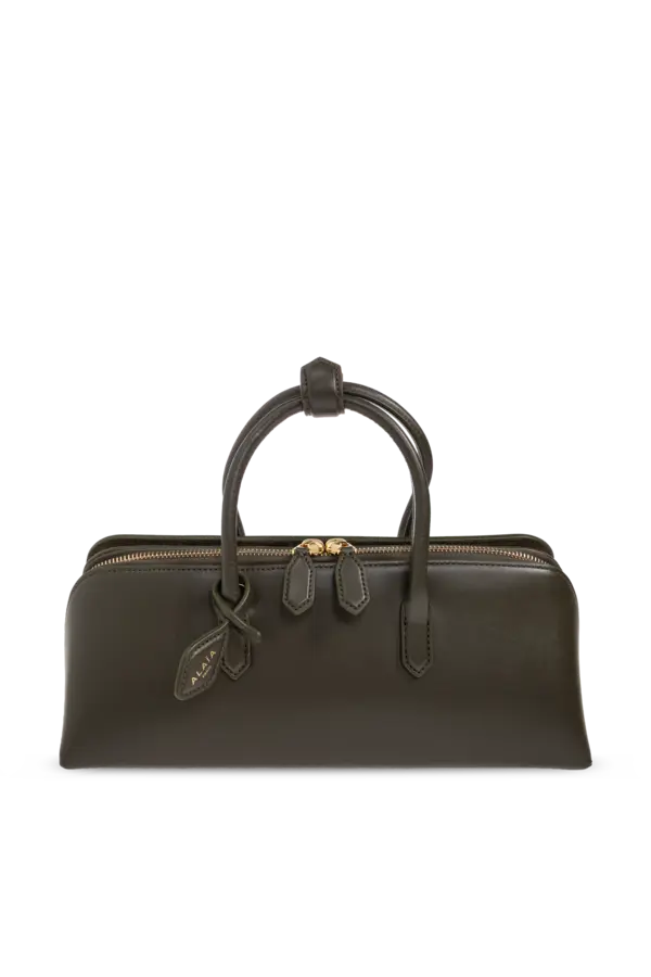 Alaïa Delta' Bag In Calfskin And Lambskin Leather - Brown
