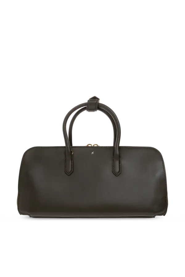 Alaïa Delta' Bag In Calfskin And Lambskin Leather - Brown