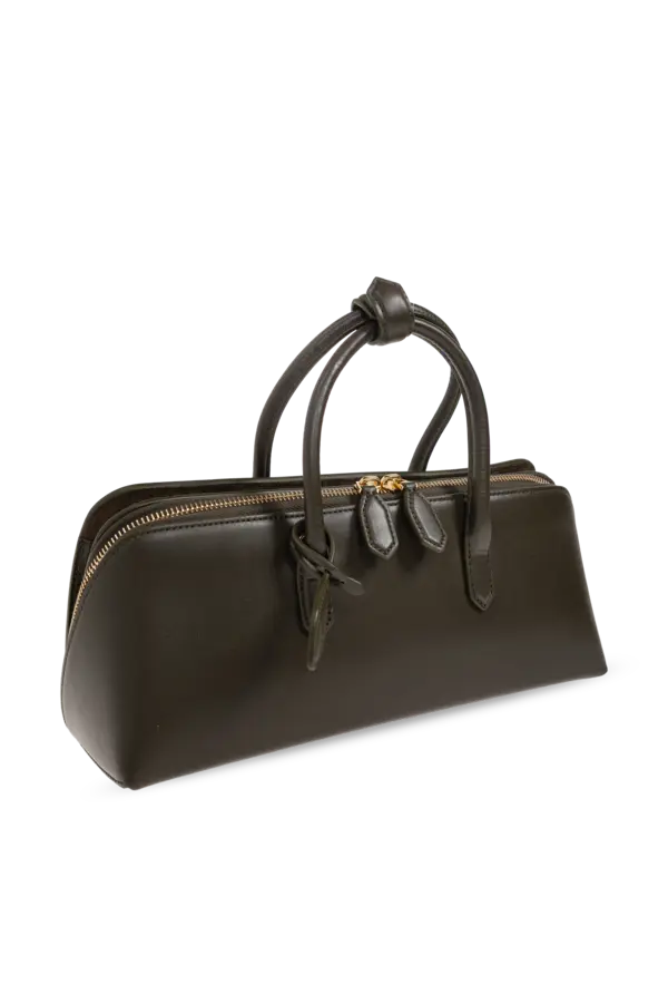 Alaïa Delta' Bag In Calfskin And Lambskin Leather - Brown