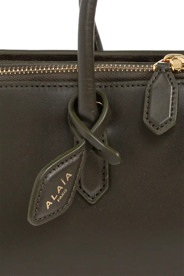 Alaïa Delta' Bag In Calfskin And Lambskin Leather - Brown