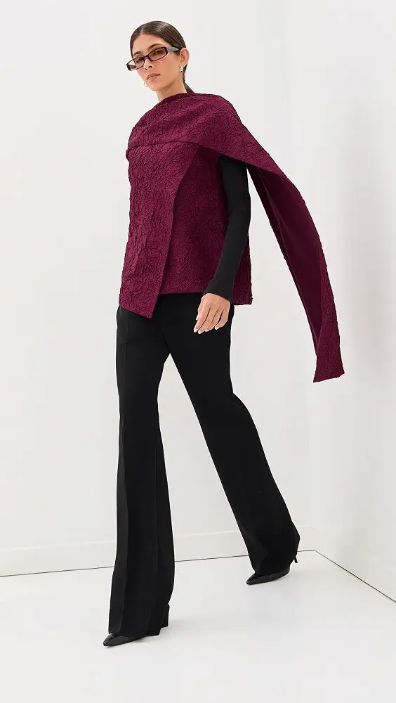 Proenza Schouler Lina Silk Blouse - Wine