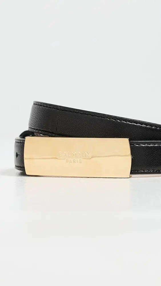 Balmain Smooth Leather Belt