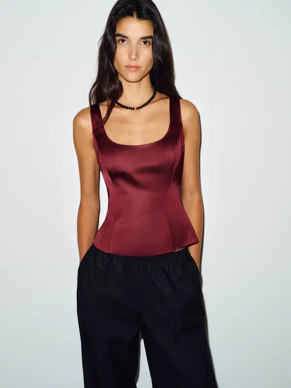 REFORMATION Hetty Top Deep - Red