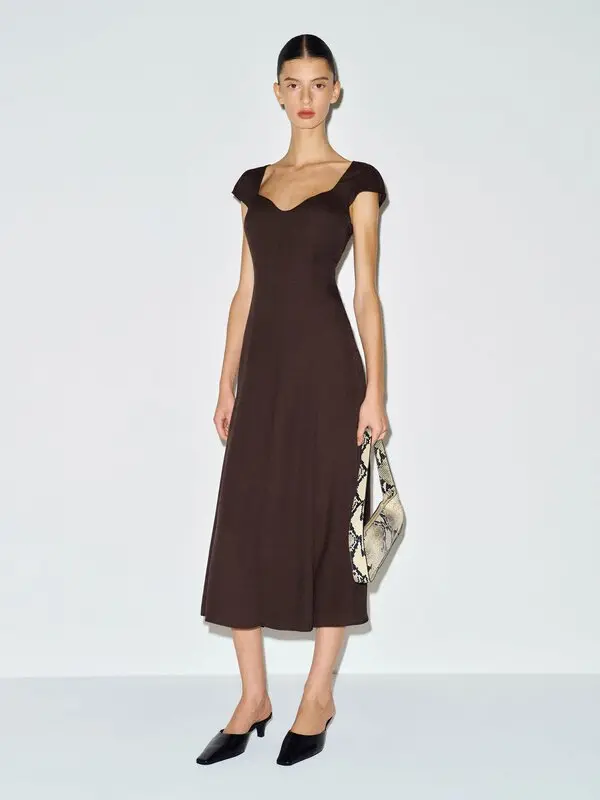 REFORMATION Marny Dress - Brown