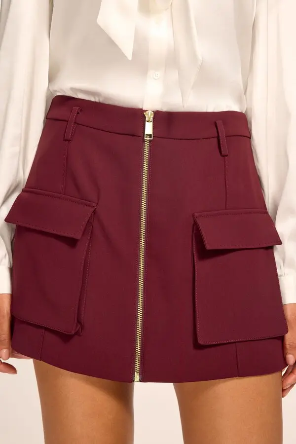 Ramy Brook Allie Zip Front Mini Skirt