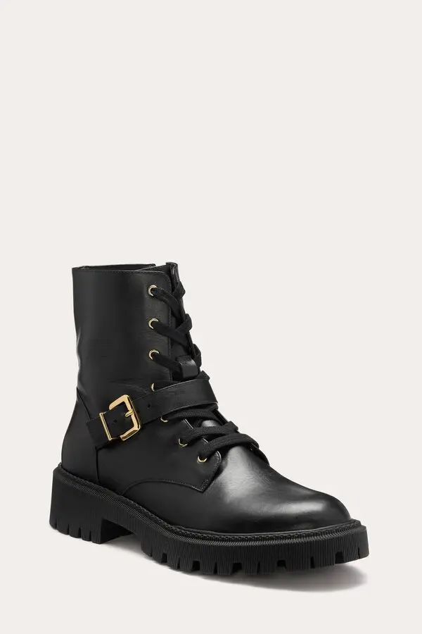 Ramy Brook Juliette Buckled Combat Boot - Black