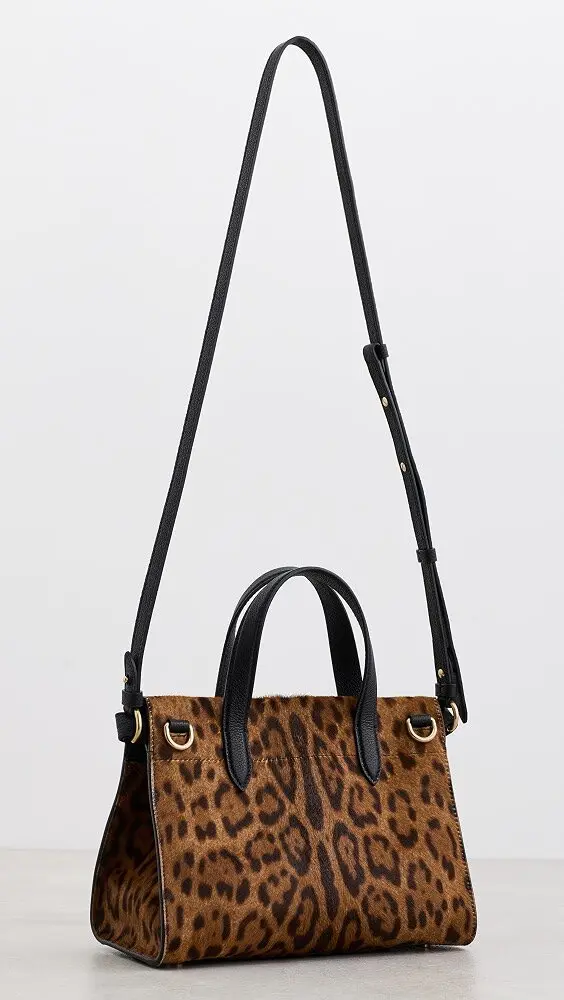 Burberry Small Leopard Print Fur Tote