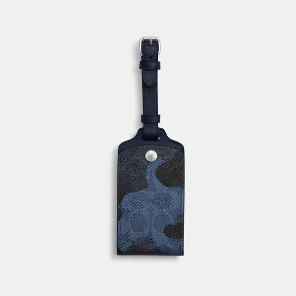 COACH OUTLET Luggage Tag In Signature Camo Print - Green/black