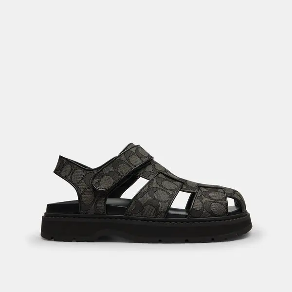 COACH OUTLET Fisherman Sandal In Signature Jacquard