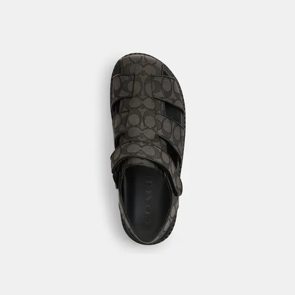 COACH OUTLET Fisherman Sandal In Signature Jacquard