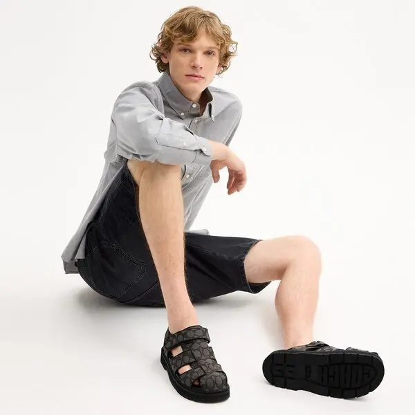 COACH OUTLET Fisherman Sandal In Signature Jacquard