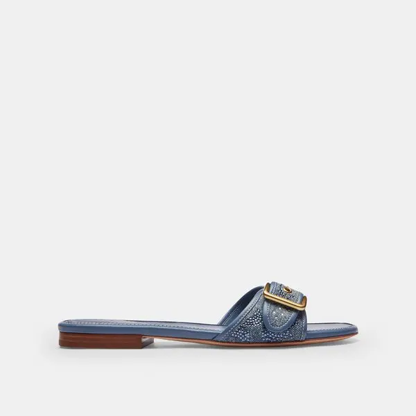 COACH OUTLET Margot Flat Sandal In Crystal Signature