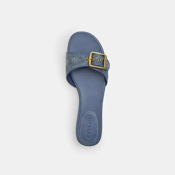 COACH OUTLET Margot Flat Sandal In Crystal Signature