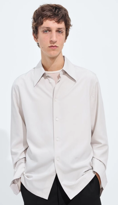 Bottega Veneta Matte Silk Toile Shirt