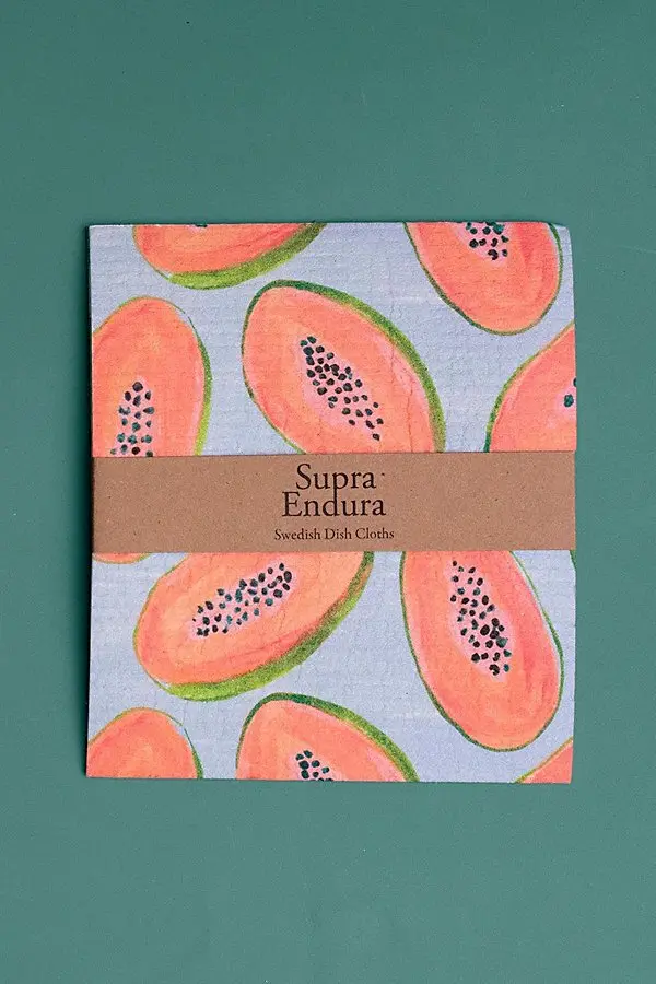 SUPRA ENDURA Swedish Dishcloth In Fruit Print 2 Pack