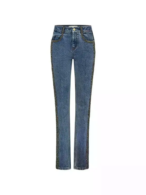 Hellessy Arlo Braided-trim Straight-leg Jeans