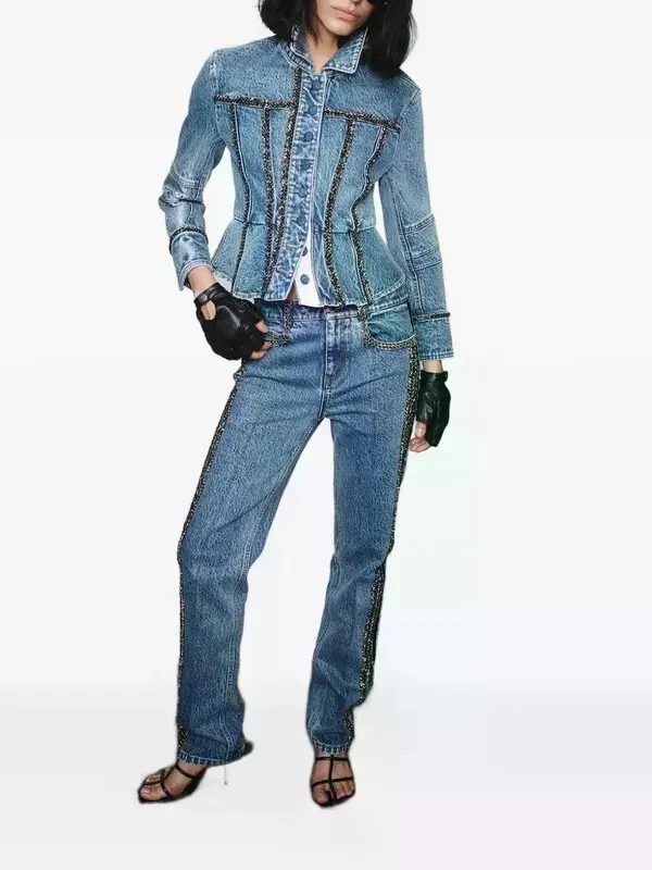Hellessy Arlo Braided-trim Straight-leg Jeans