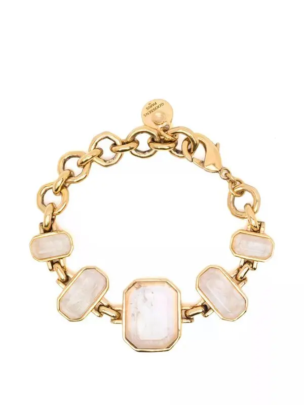 GOOSSENS Stones' -tone Emerald-cut Crystal Bracelet - Gold
