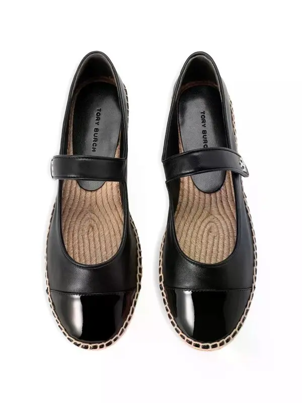 Tory Burch Cap-toe Marry Jane Leather Ballet Flats