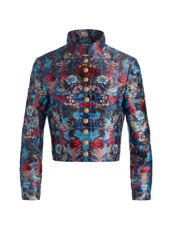 Alice + Olivia Emerson Floral-jacquard Jacket
