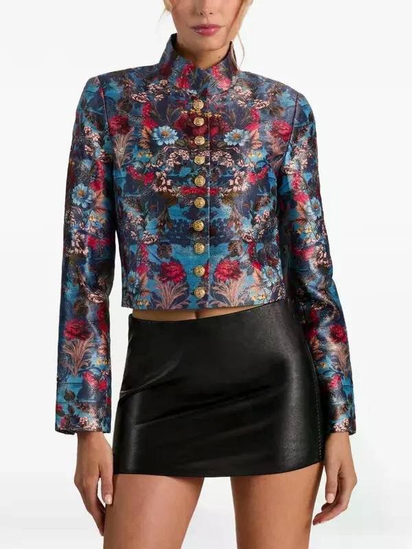 Alice + Olivia Emerson Floral-jacquard Jacket