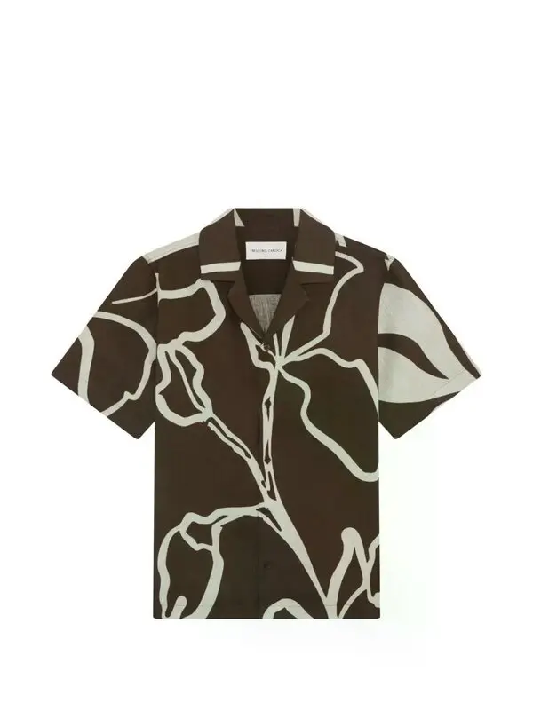 Frescobol Carioca Roberto Abstract-print Short-sleeved Shirt