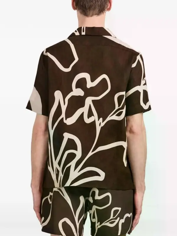 Frescobol Carioca Roberto Abstract-print Short-sleeved Shirt
