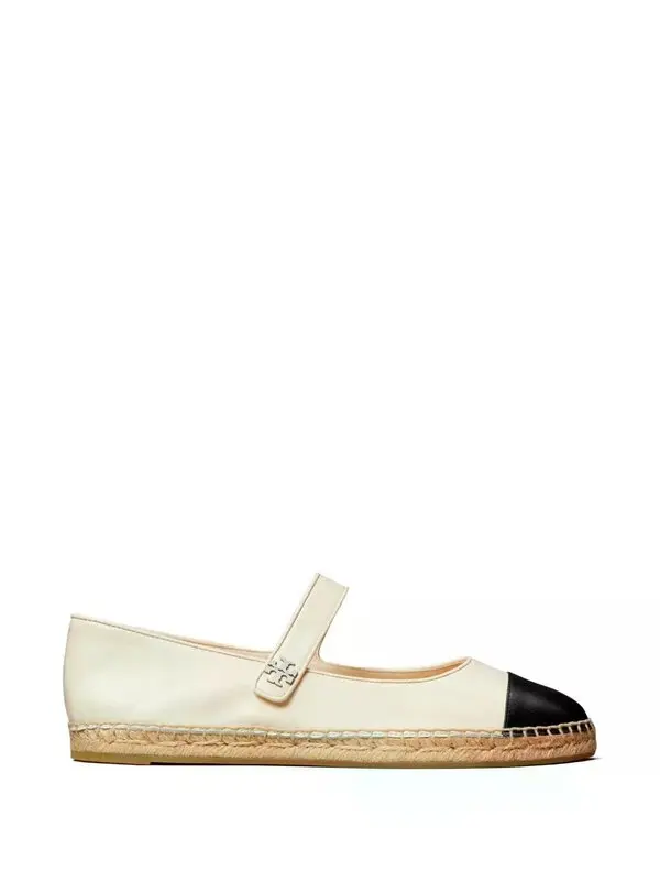 Tory Burch Cap-toe Marry Jane Leather Ballet Flats - Neutrals