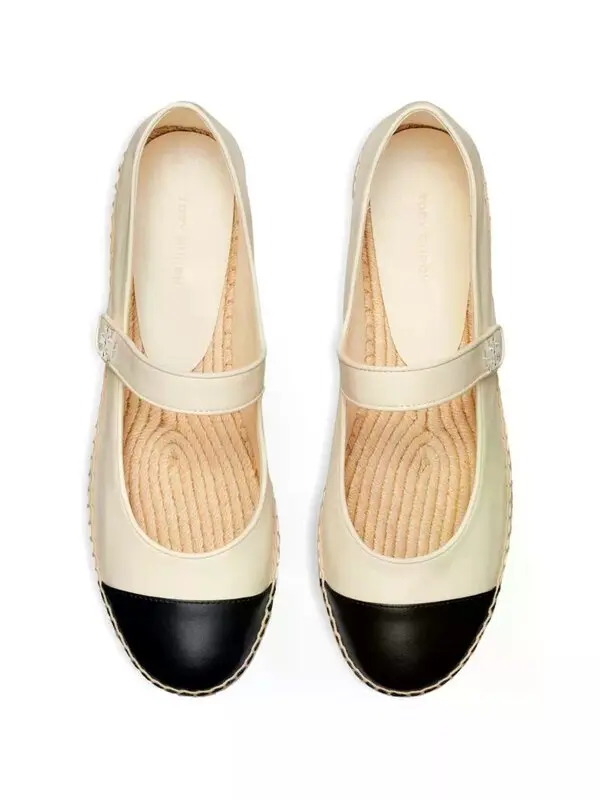 Tory Burch Cap-toe Marry Jane Leather Ballet Flats