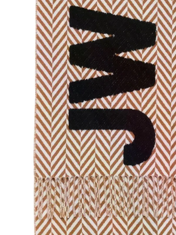 JW Anderson Herringbone-knit Logo Scarf