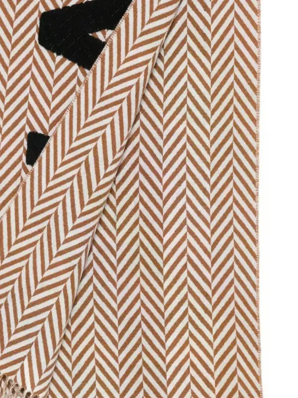 JW Anderson Herringbone-knit Logo Scarf
