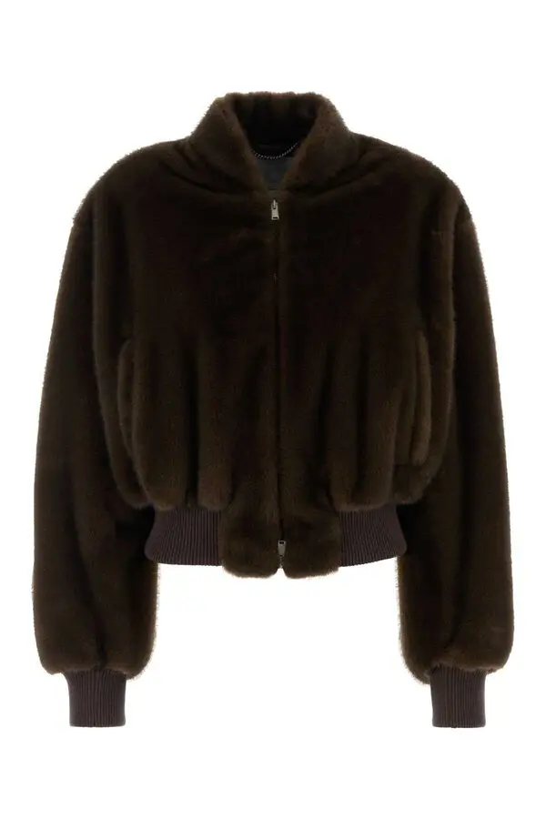 Stella McCartney Eco Fur Brow Bomber Jacket