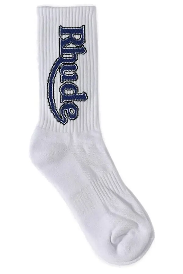 Rhude Vertical Race Track Mini Sock For - Whiteblue