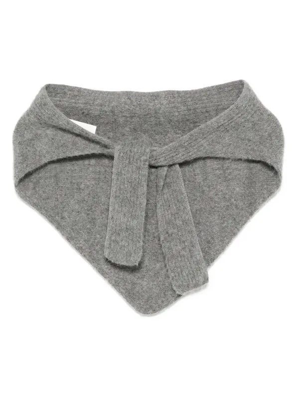 Jacquemus Le Chale Gros Grain Scarf Luxurious Wool Blend - Grey