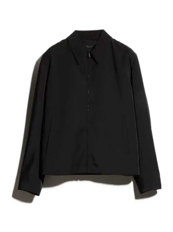 Gucci Zip Front Blouson Jacket - Black