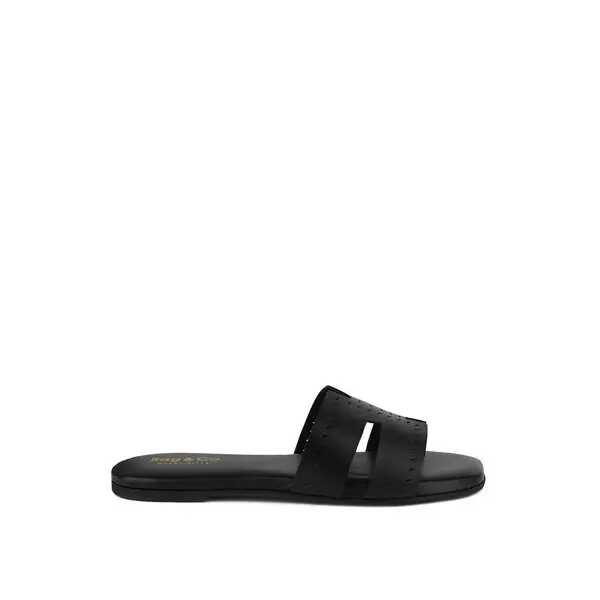 RAG & CO Ivanka Cut Out Slip On Sandals In By