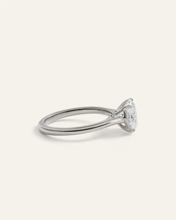 Quince Lab Grown Diamond Round Trellis Cathedral Engagement Ring 2.5ct - Platinum